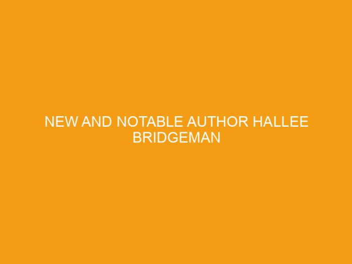 New and notable author Hallee Bridgeman | God's Eagle Ministries ...